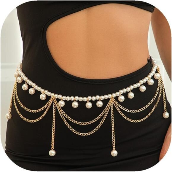 Accessories | Boho Body Chain Waist Chain Gold Tassel Layered Chain ...